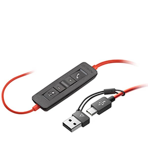 Poly Blackwire 3220 USB-C PC Headset + USB-C / A Adapter | Plantronics ...